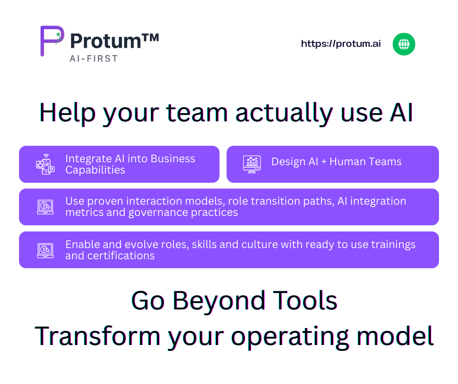 Protum™ AI-First Operating Model - Help Your Team Actually Use AI